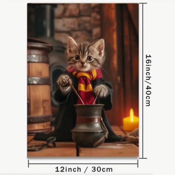 Warner Bros. | Art | Art Print Gryffindor Cat Kitten Kitty Harry Potter ...